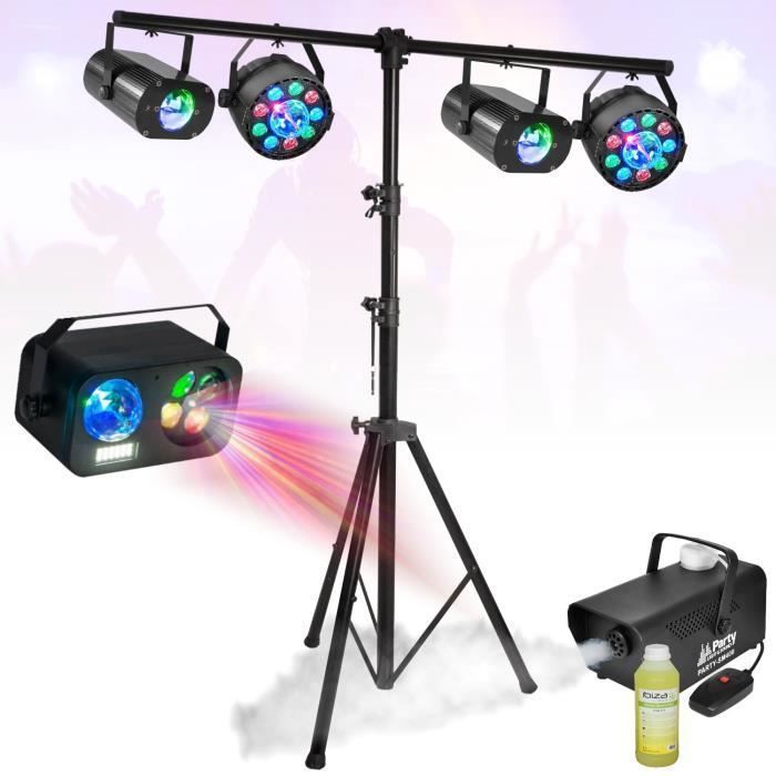 Pack Pied Lumière PARTY LIGHT & SOUND 2 Projecteurs - 2 Effets ...