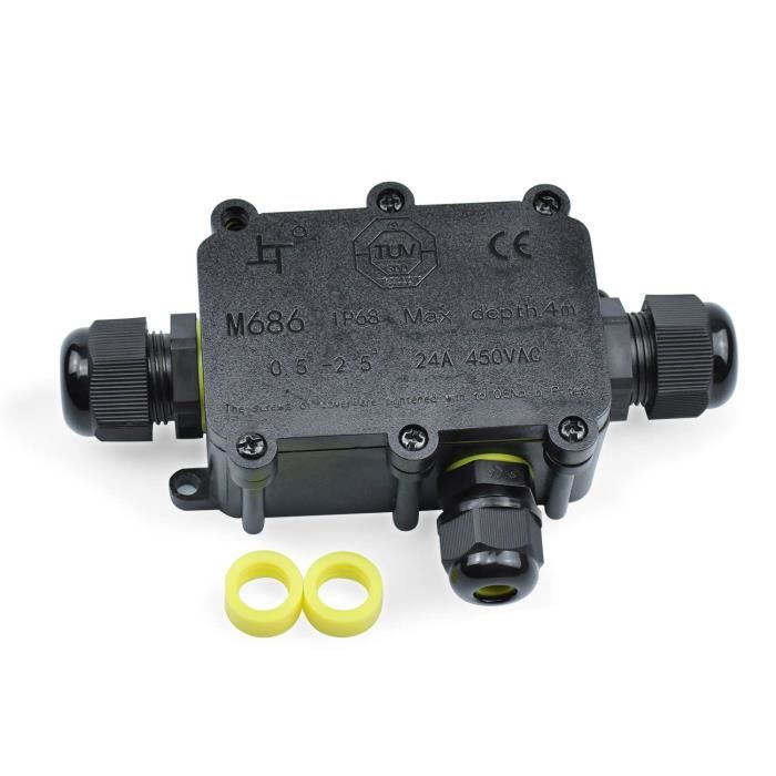 WEKOoîte de Jonction Etanche, IP68 Connecteur Étanche Boîtier de Raccordement, Boîte Dérivation ...