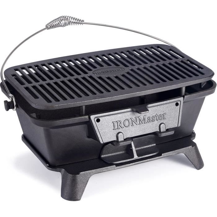 Ironmaster C-2020 Barbecue Fonte Charbon de Bois Portable, Surface de ...