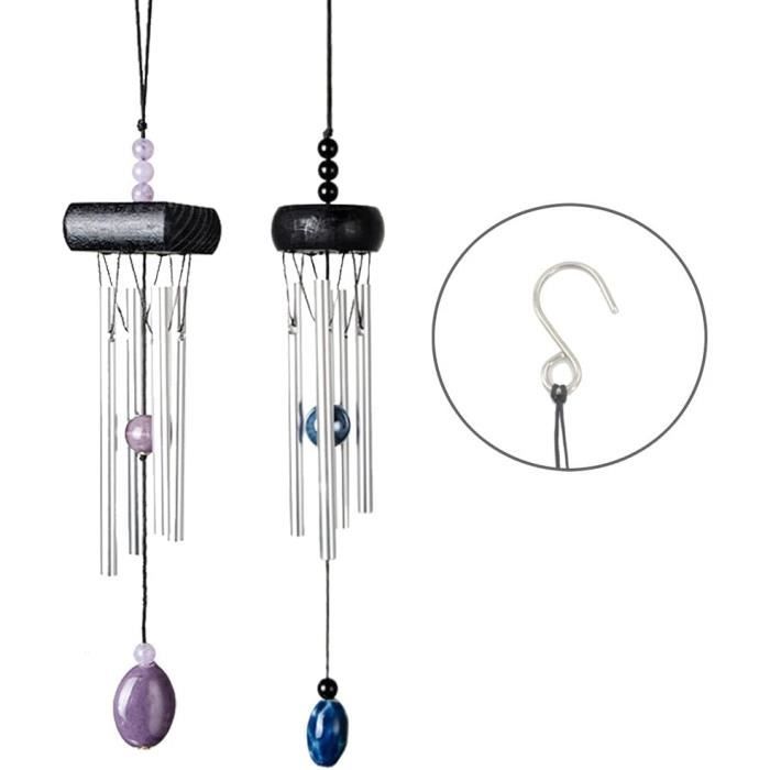 Lot De 2 Mini Carillons À Vent À 4 Tubes - Design Créatif - Décoration ...
