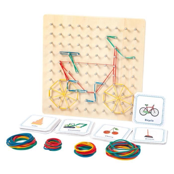 Wooden Geoboard Mathematical Manipulative Material Array Block Geo ...