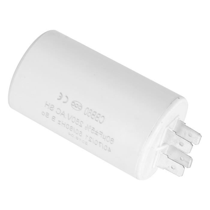 YOSOO Condensateur CBB60 Condensateur de course en forme de cylindre CBB60 AC 250V 60uF 50/60HZ ...