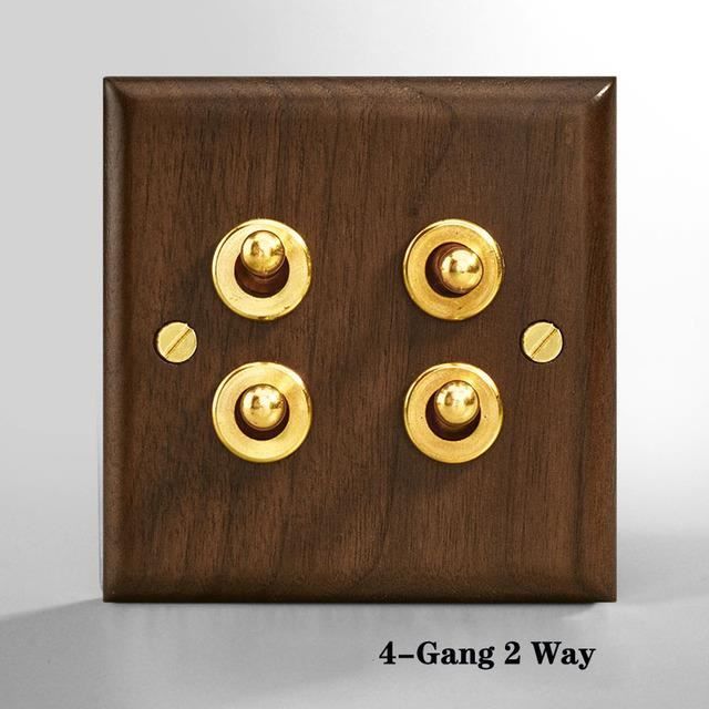 INTERRUPTEUR,4-Gang 2 Way Switch--Interrupteur mural à bascule en bois ...