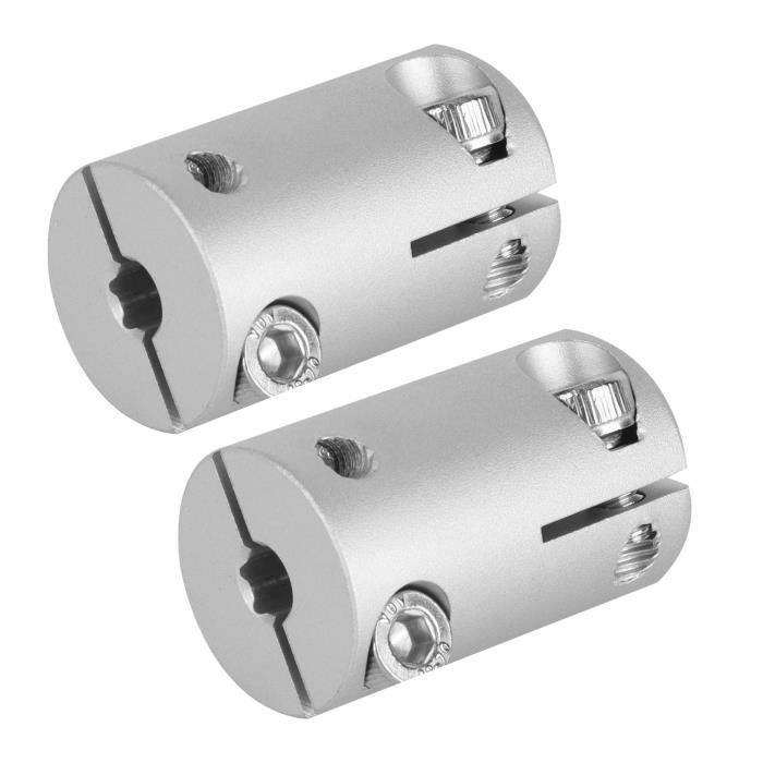Accouplement d'arbre flexible 2pcs Coupleur d'Arbre Alliage d'Aluminium ...