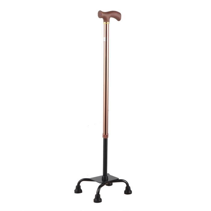 Canne en métal Canne Télescopique en Métal à Quatre Pieds, Hauteur ...