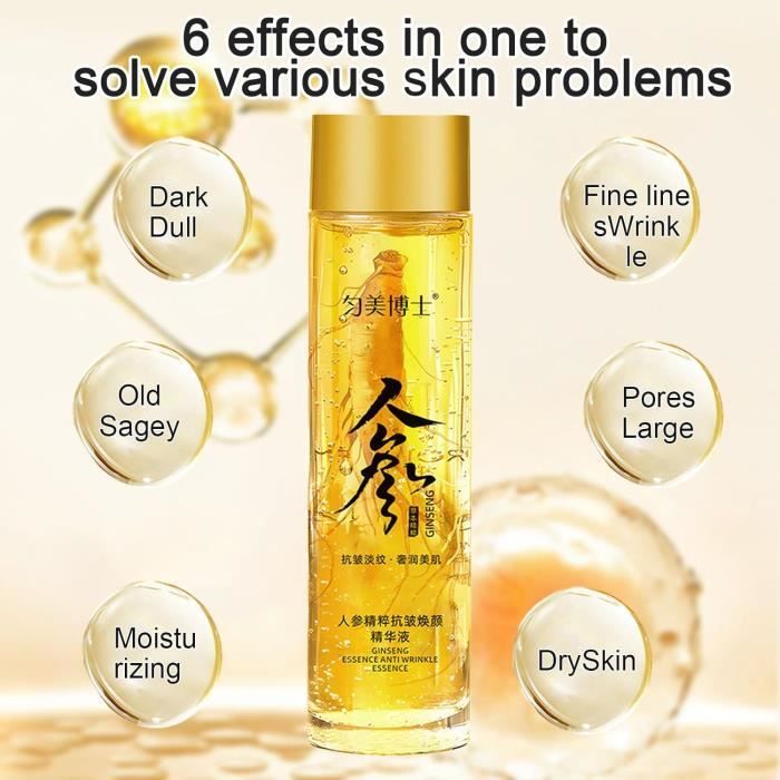 Sérum Visage - Anti Rides - Ginseng - Hydratant - Vegan - Tous types de ...