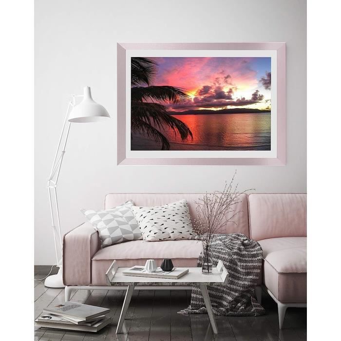 40 x 80 cm Alice Cadre Photo 40 X 80 Cm - En Bois Rose - Verre ...