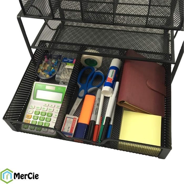 Organisateur De Bureau En Maille Métal Gris. Trieur Robuste Avec Patins ...