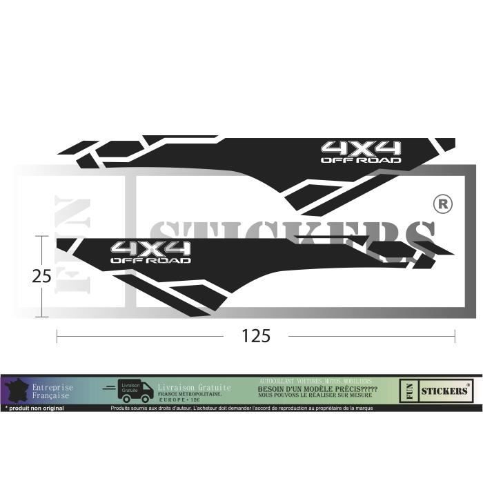 TOYOTA HILUX OFF ROAD 4x4 - ROSE -Kit Complet - Tuning Sticker ...