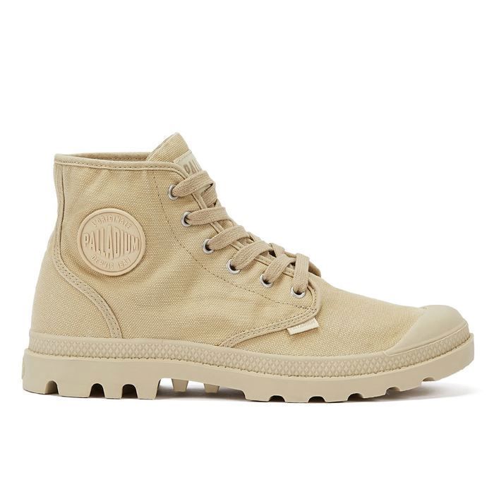 Baskets PALLADIUM PAMPA HI Homme - Safari/Blanc - Toile - Semelle ...