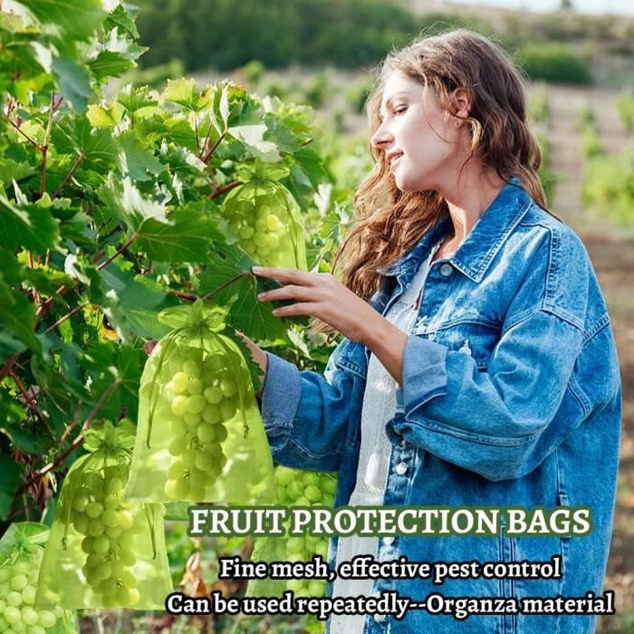 Sac Protection Fruits 50 Pièces Sachet Protection Raisin Sac En Organza ...