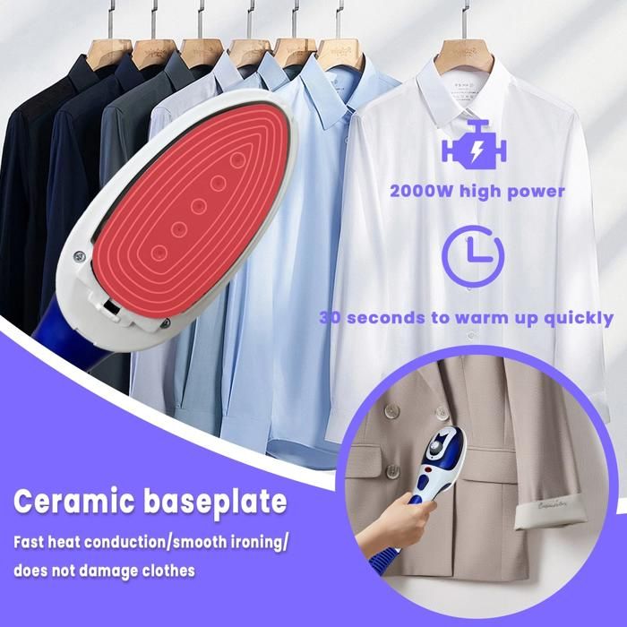 Steam iron -2000W high power, 30 seconds quick preheating, ceramic ...
