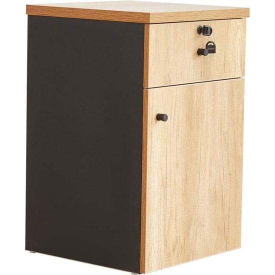 MEUBLE CLASSEUR - LQ Classeur de bureau en bois avec classeur à tiroirs ...