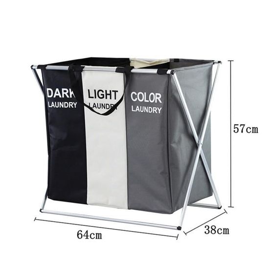 Trois grille Panier de rangement pour vêtements sales, organisateur à ...