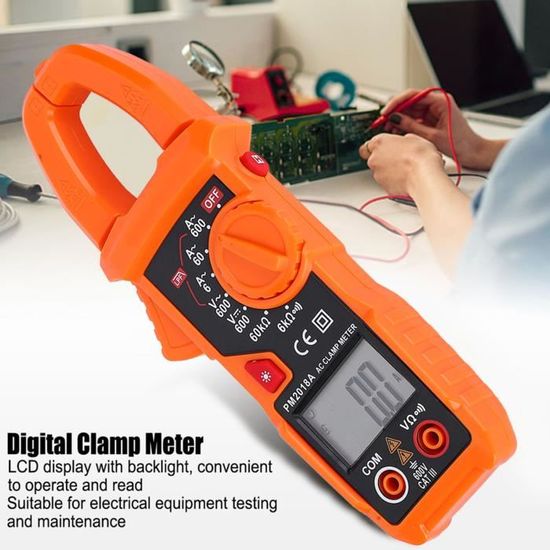 Pince ampèremétrique - PEAKMETER - PM2018A - Numérique - LCD - 600V ...