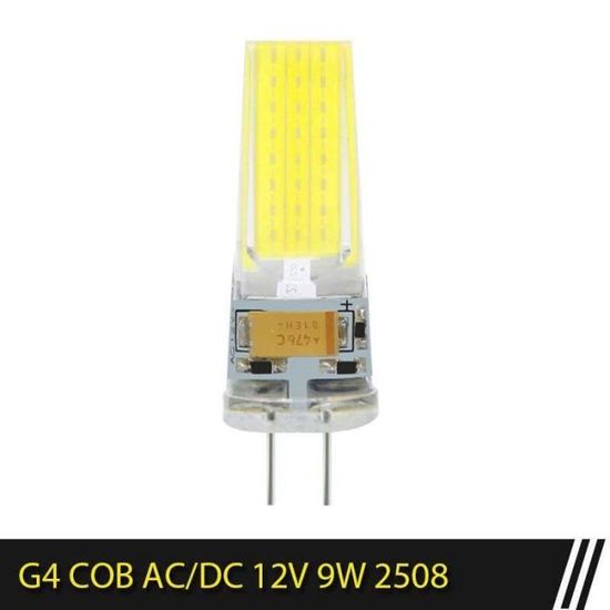 AMPOULE,G4 12v 9w Warm White Lampe LED COB G4 ampoule E14 intensité variable éclairage de ...