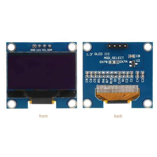 YID Affichage OLED OLED Display Module, 1.3 Inch IIC I2C Communicate 128X64 1-inch OLED Display ...
