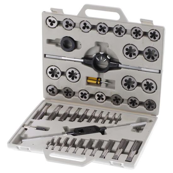 Ensemble de matrices de taraudage YOSOO - 45 pièces avec filetage de tuyau cylindrique fin/55 ...