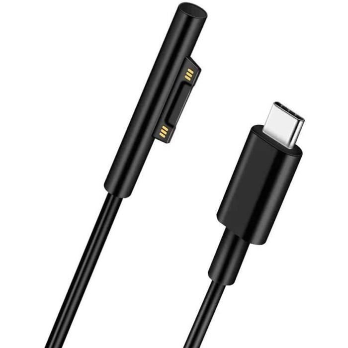Cable de Charge USBC de Type C pour Microsoft Surface Pro 3-4-5-6 ...