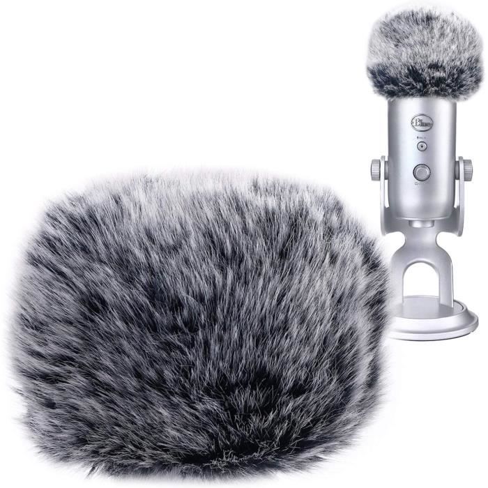 Blue Yeti Bonnette Anti-Vent en Fourrure - Microphone Filtre Anti-Pop ...