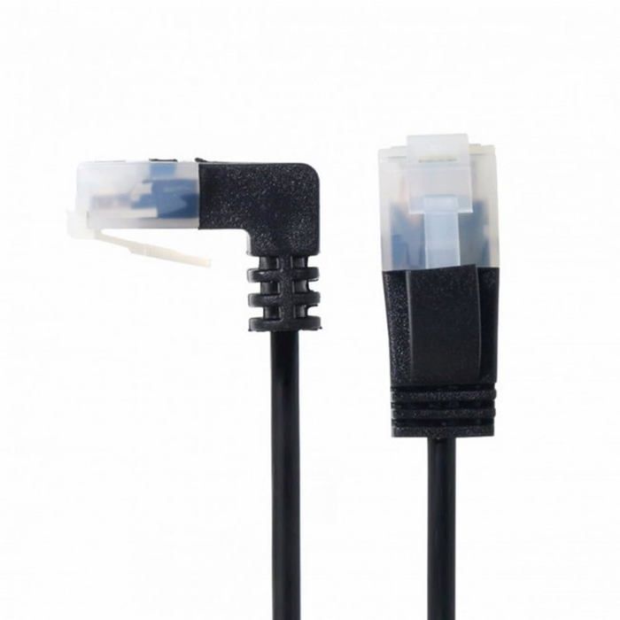 Cablecc Câble Ethernet Cat6 ultra fin RJ45 vers le bas coudé vers droit UTP câble réseau patch ...