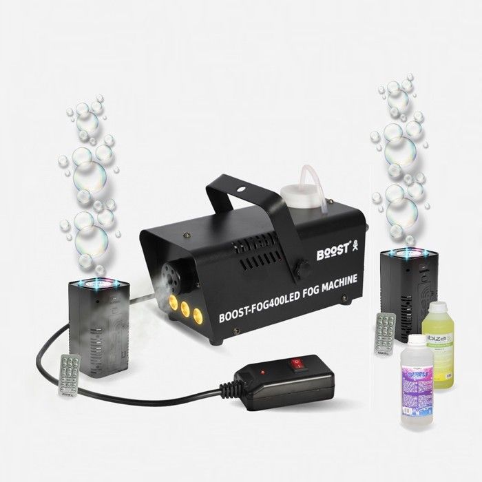 Pack Lumière Machine fumée LED 400W BOOST-FOG400LED-BK- 2 Machines à ...