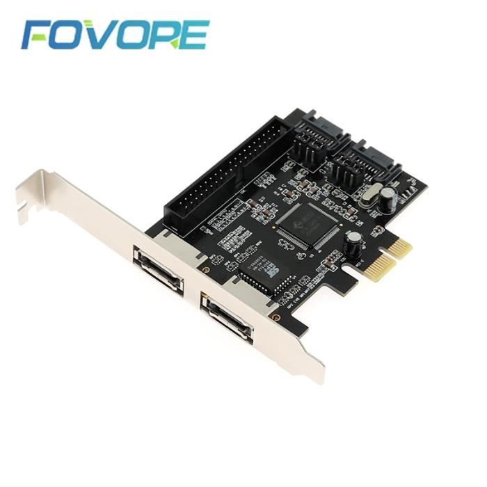 Carte De Contrôleur Raid Sata 2.0 + Ide + 2 Ports Esata Pci-e Pci Express, Adaptateur Sata Ide E ...