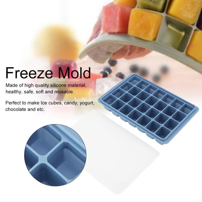 Bac à glace - ASHATA - Moule en Silicone - 28 Grilles - Réutilisable ...