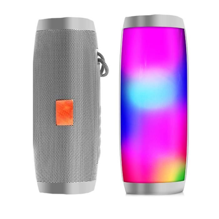 Enceinte Bluetooth Portable - Sans fil - Caisson de basse 10W - LED ...