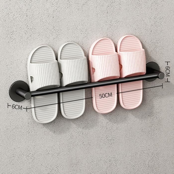 Meuble à chaussures - Porte-pantoufles mural en aluminium - Rangement ...
