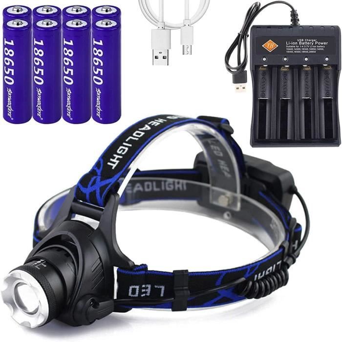 Lampe Frontale Led Rechargeable Usb, 3 Modes Et Bandeau Réglable À 90 ...
