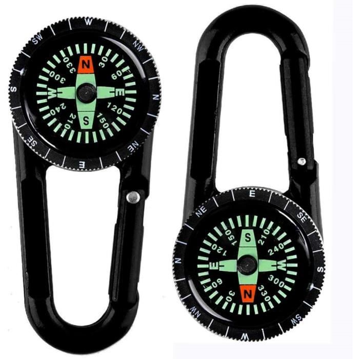 Mousqueton Compass Mousqueton Boussole De RandonnéE Porte CléS Boussole ...