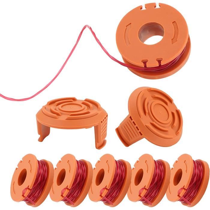 Lot de 6 bobines de fil pour coupe-bordures WORX 20 V WG163E WG184E - Bobine de fil de rechange ...