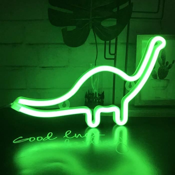 Lumière Néon LED Signe de Dinosaure en Forme de Décor Lumière ...