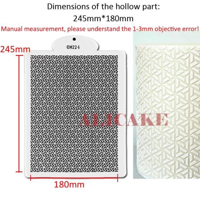 (CH224-20220121)Pochoir à Gâteau avec Motif Plume, Moule à Pâtisserie ...