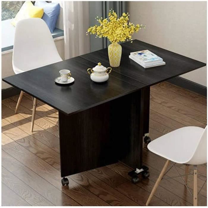 XDD lot de Cuisine sur Roues Table Mobile Pliante Bicolore Feuille de ...