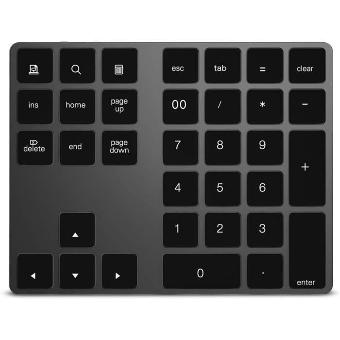 Clavier, Clavier Numérique Sans Fil En Aluminium 34 Touches Clavier Bt ...