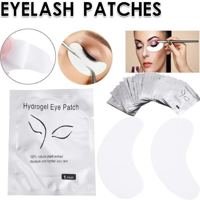 Patch Extension De Cils, 50 Paires Eye Gel Pads Patchs Yeux Cils ...