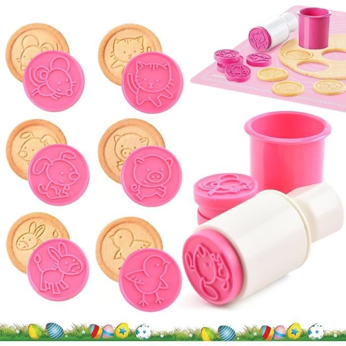 Moules De TamponsMoule À Biscuits 3D Diy, Plastique Timbre De Biscuit Emporte Pièces, Tampon À ...