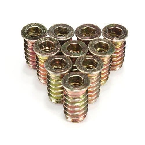 Water & Wood 10pcs M6 E-Nut Insert Interface Screws Hexagonal Socket ...