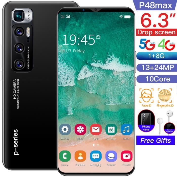 P48 MAX Smartphone Android 1+8G Téléphone Portable noir - Cdiscount ...