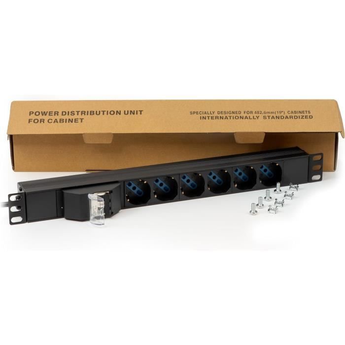 Multiprise Alimentation Pour Rack 19" Avec 6 Prises Schuko Magnétique ...