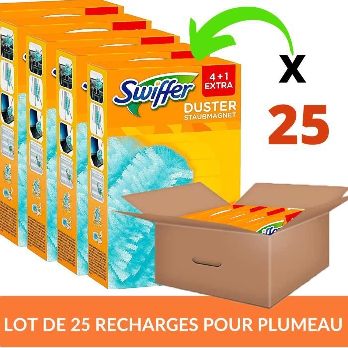 Swiffer Duster, Recharges Plumeau, Pack de 25 Dépoussiérante, Attrape ...