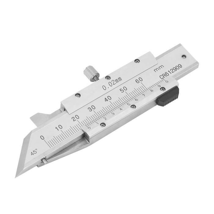 Règle de calibre chanfrein, pied à coulisse avec chanfrein de 0 à 50 mm ...