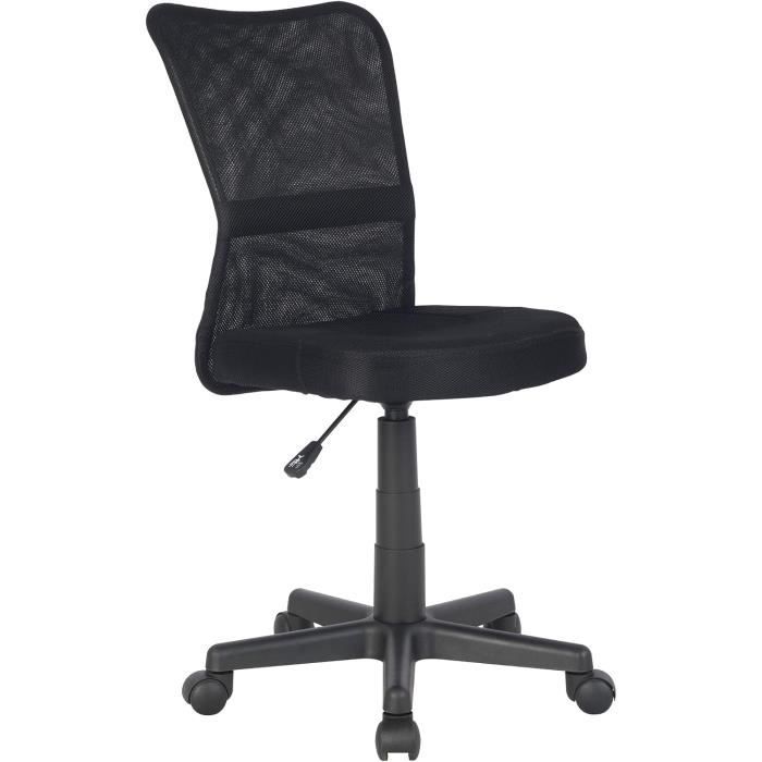 Chaise De Bureau Fauteuil À Roulette Noire H-298F-2064[P307 ...