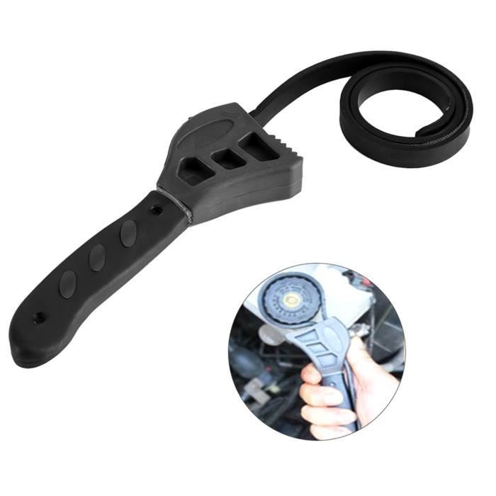 500mm Rubber Strap Wrench Jar Lids Tighten Loosen Plumbing Tool ...