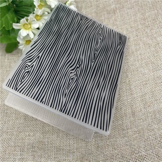 POCHETTE PLASTIQUE,--Feuilles de gaufrage en plastique avec motif'arbre imprimé, pour bricolage ...