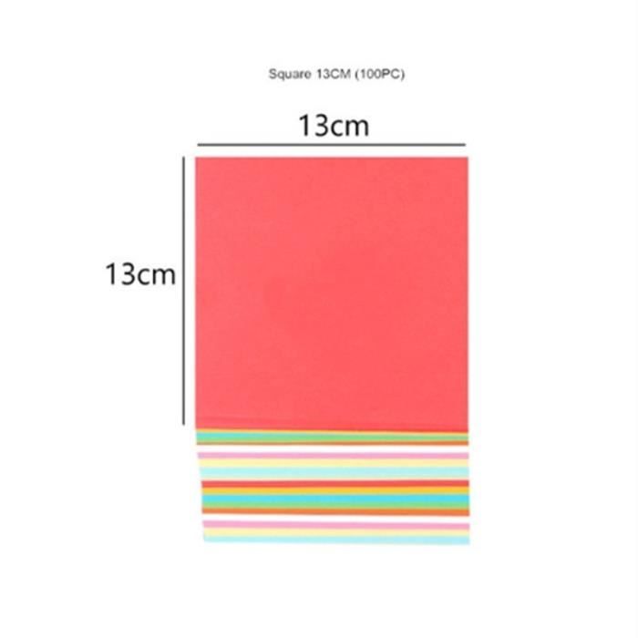 PAPIER CADEAU,13x13CM 100PC--Papier Origami fait à la main pour enfant, 100 pièces-paquet ...