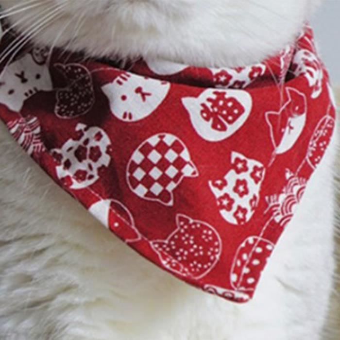 Zerodis Bavoir triangle pour chat Bavoir Triangle chat mignon Style ...