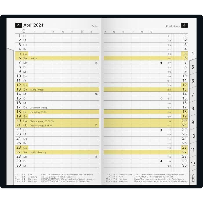 Calendrier Mensuel Modèle M Planer 2024 2 Pages = 1 Mois Taille De La ...